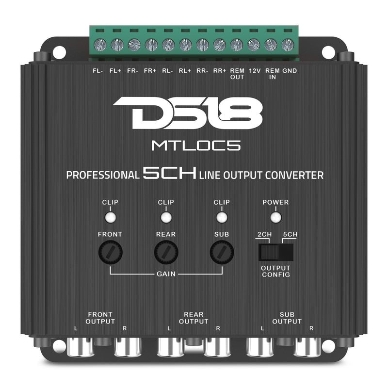 DS18 5-Channel High-to-Low Level Line Output Converter with Remote Turn-On