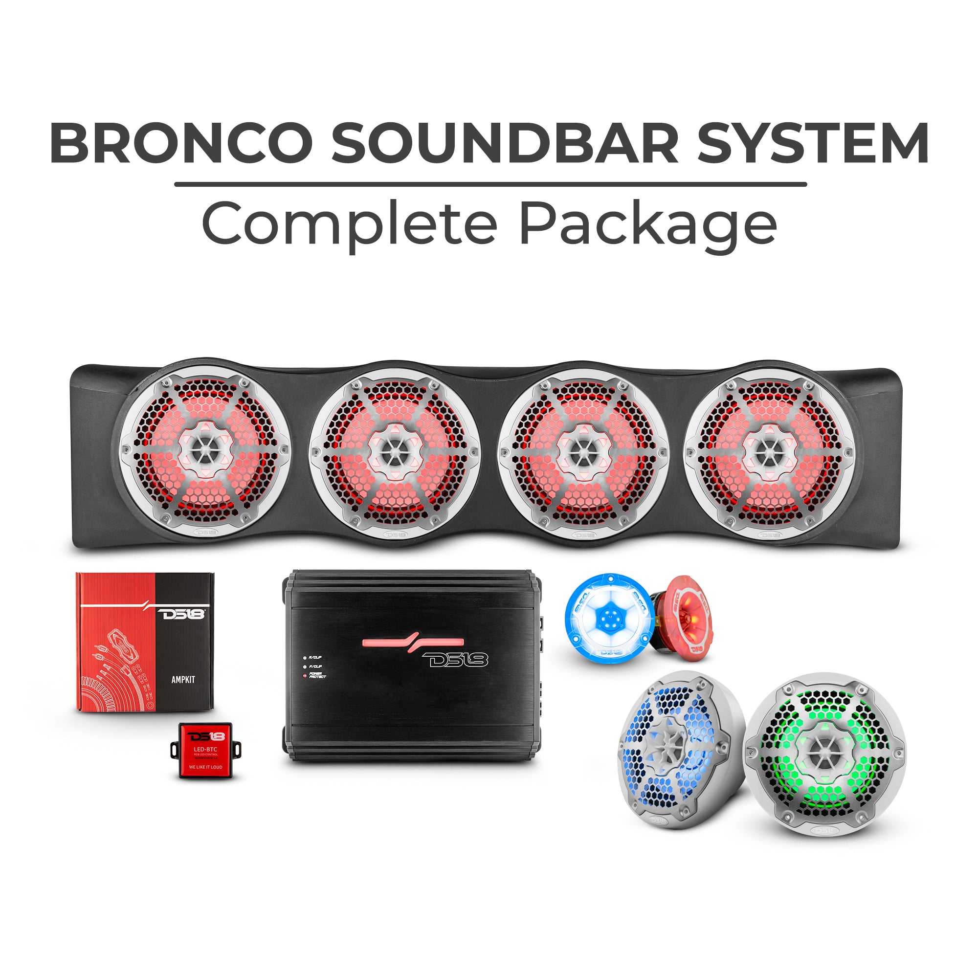 Ford Bronco 6th Gen 4 Door BRO-SBARPKG Rear Mount Sound Bar System ...