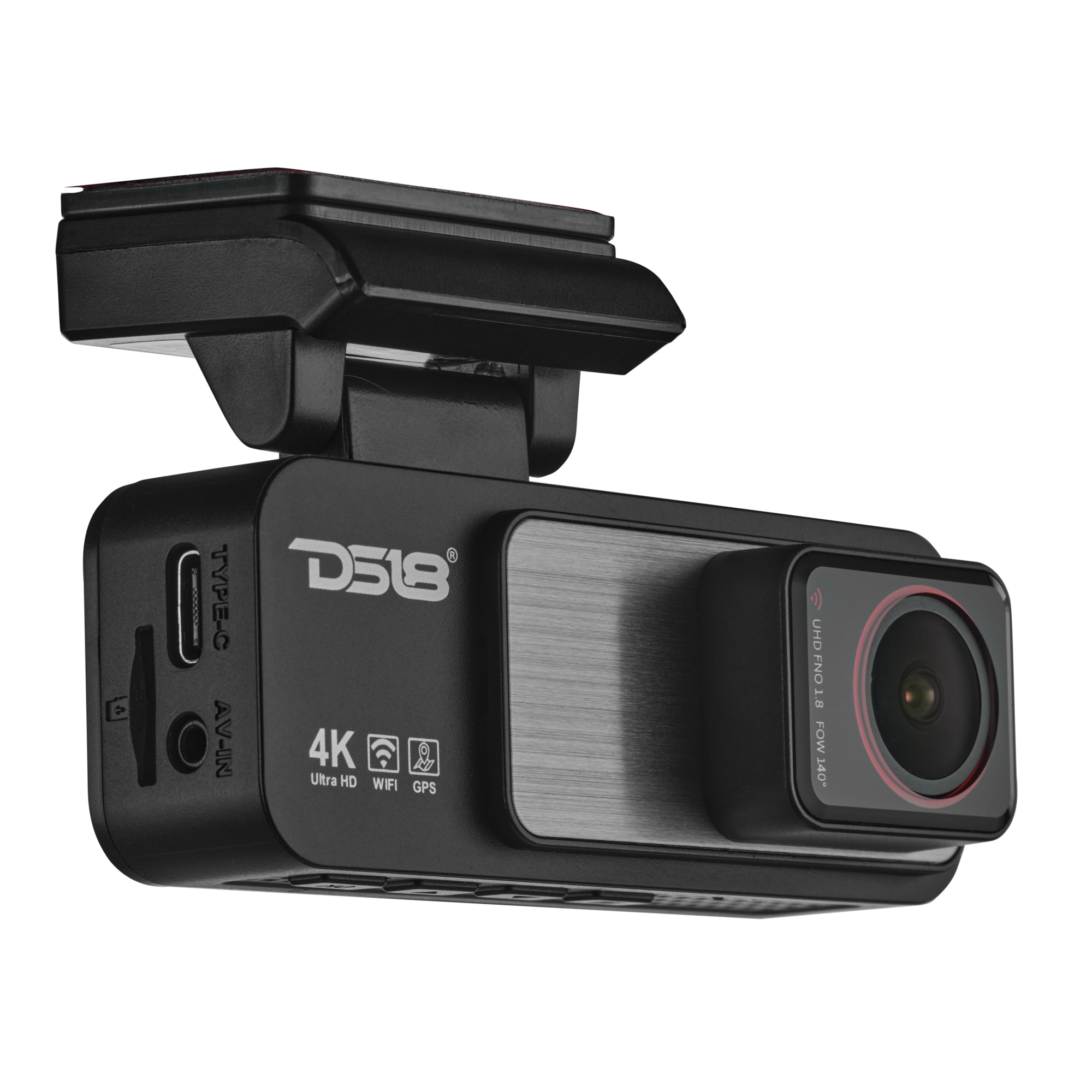 DS18 4K Dual Dash Camera With WiFi, GPS, Parking Monitor, and 3.2” IPS ...
