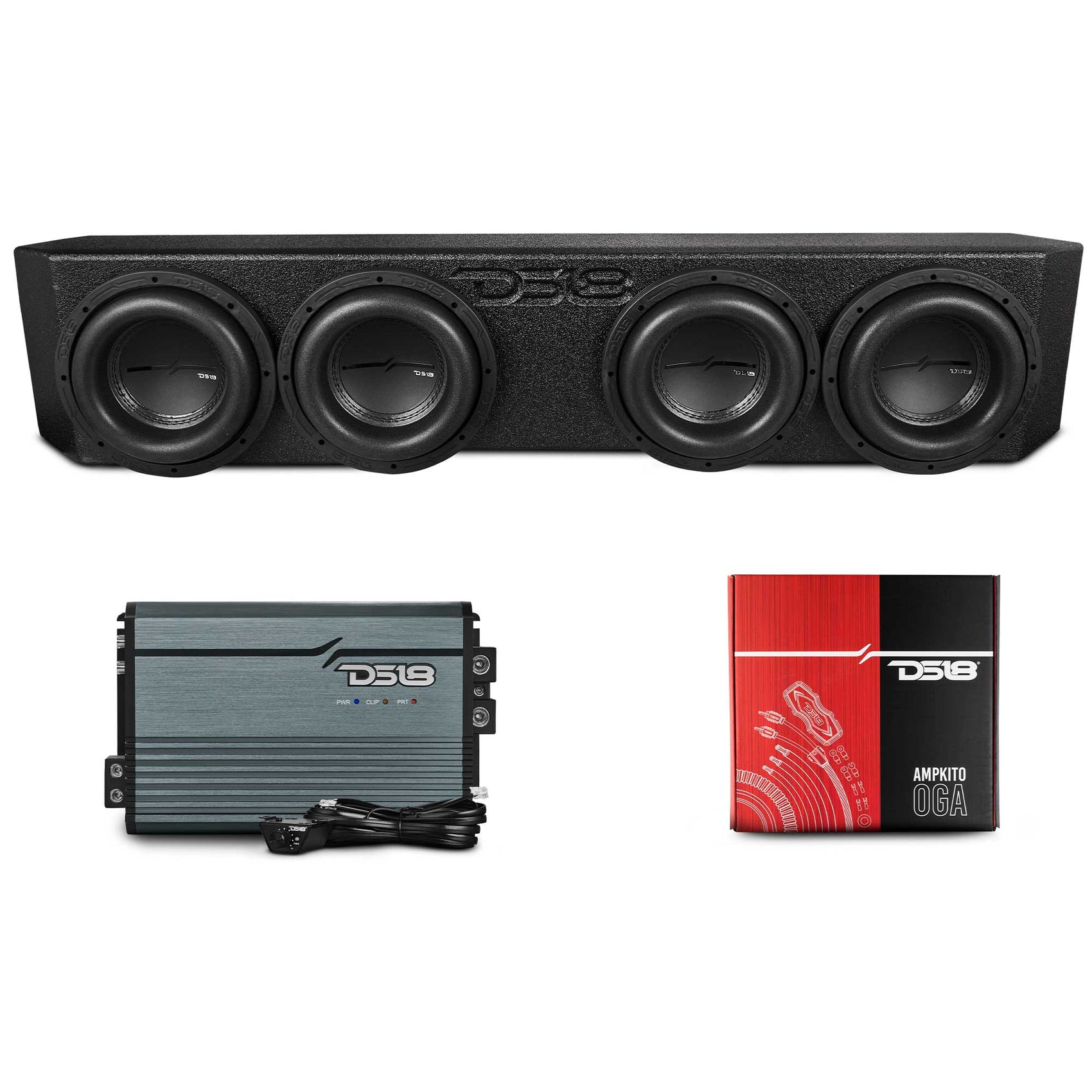 DS18 2018-2024 Jeep Gladiator Quadruple 8” Ported Subwoofer Enclosure
