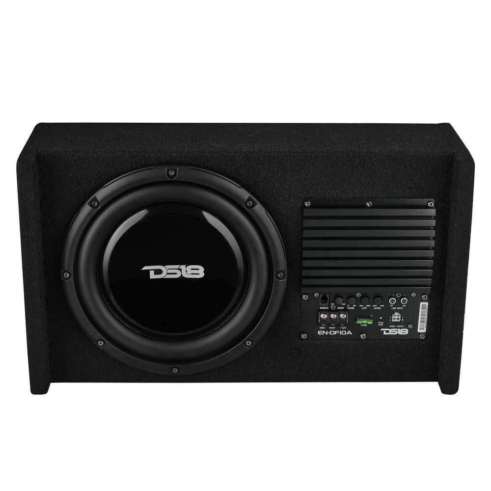 10" Loaded Amplified Shallow Down Fire Subwoofer Enclosure 250 Watts R