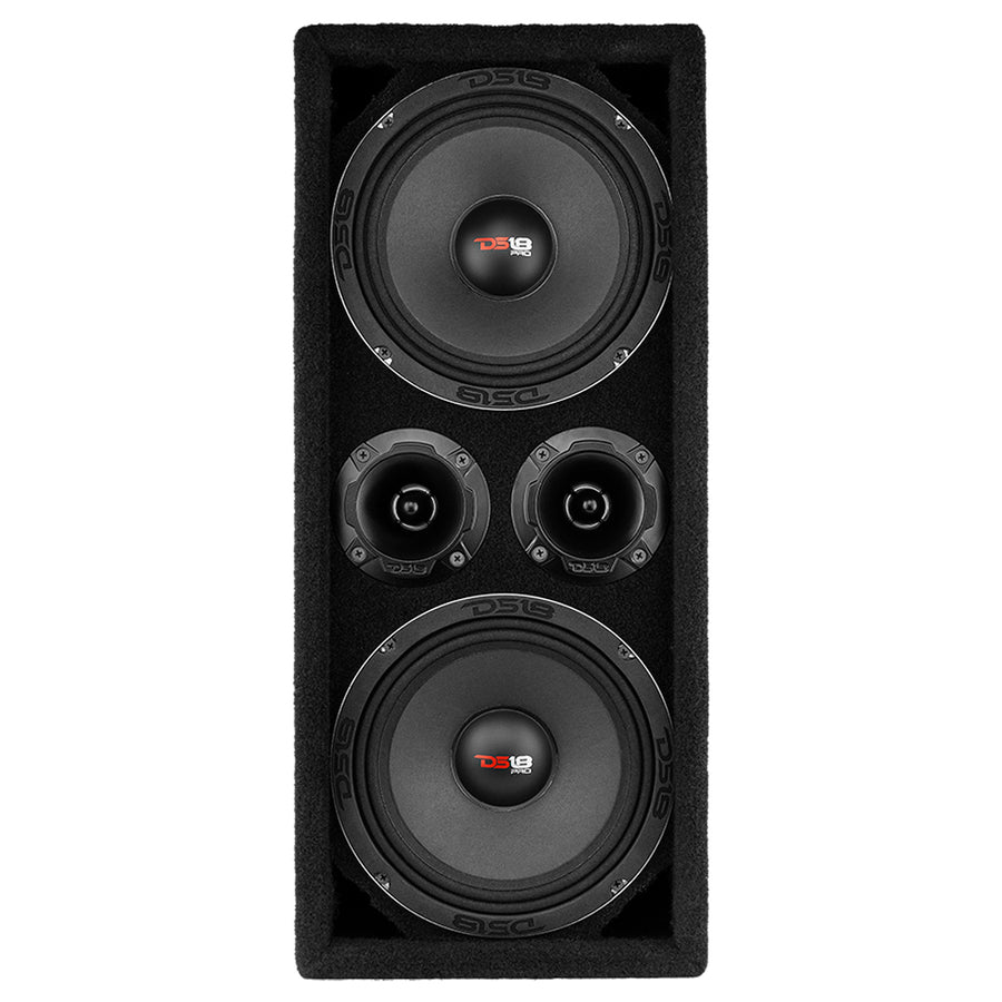 Dual 10" Loaded Ported Voceteo box ( 2 x PRO-X10M and 2 x PRO-TWX2)