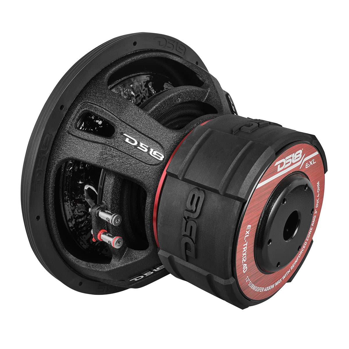 DS18 EXL 12” Subwoofer Quad Stack with Reinforced Cone 2000 Watts RMS 4 ...