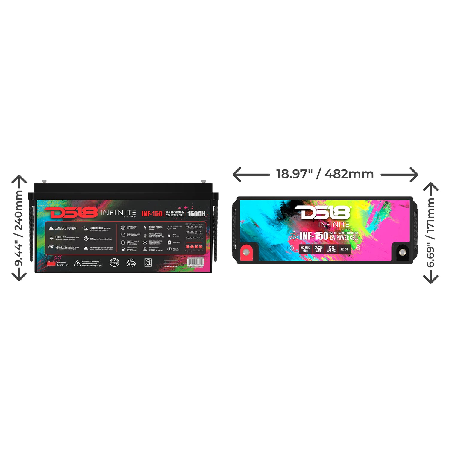 INFINITE 150 AH AGM Power Cell Battery