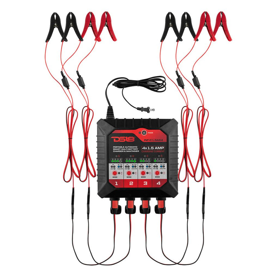 4 X 1.5 AMP Automatic Smart Lithium and AGM Battery Charger and Mainta