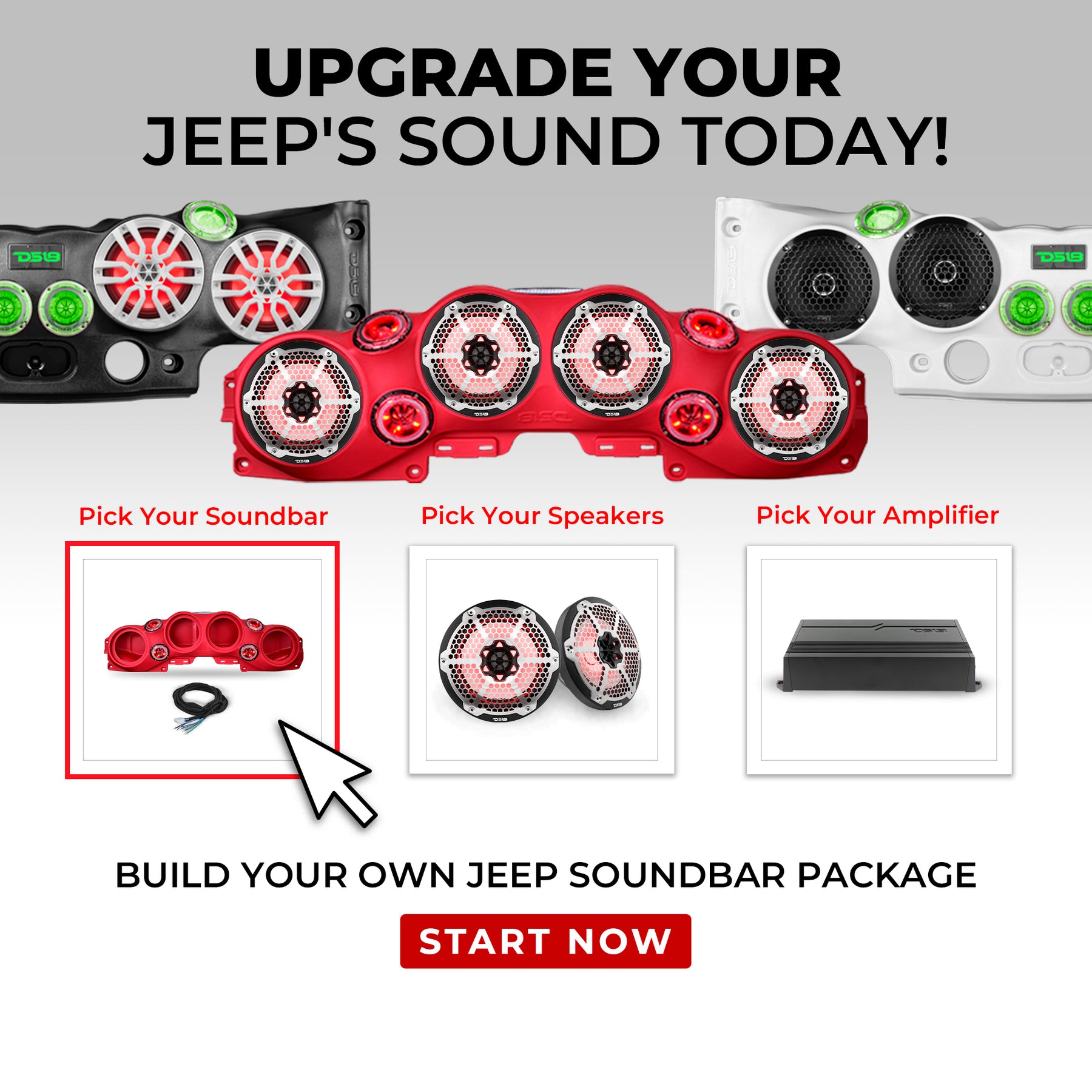 DS18 JBASS Jeep Wrangler JK, JKU & JL (2007-2019) Shallow Subwoofer ...