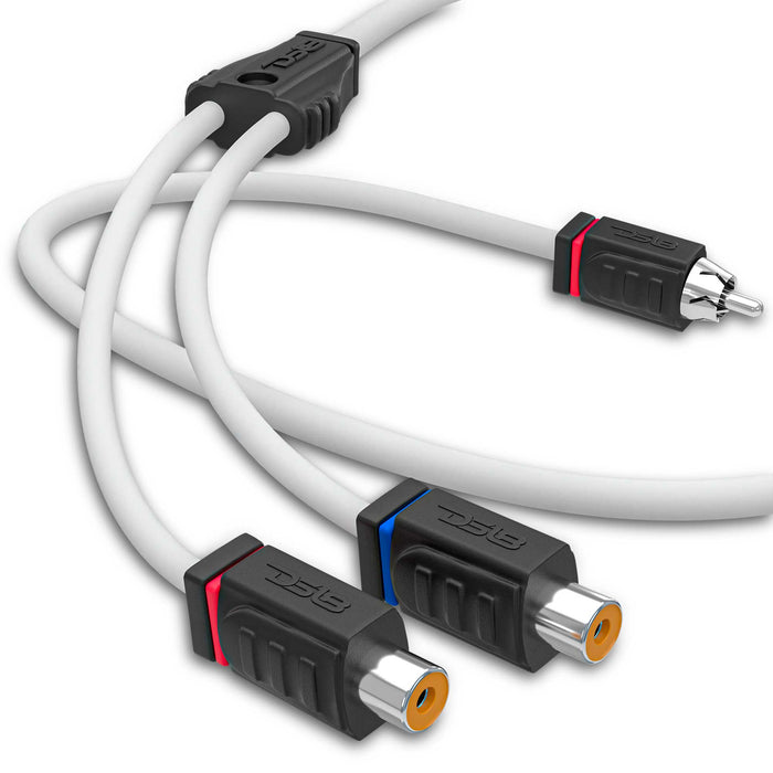 Marine Grade Tinned 100% Copper OFC 1 Female to 2 Male Spliter RCA