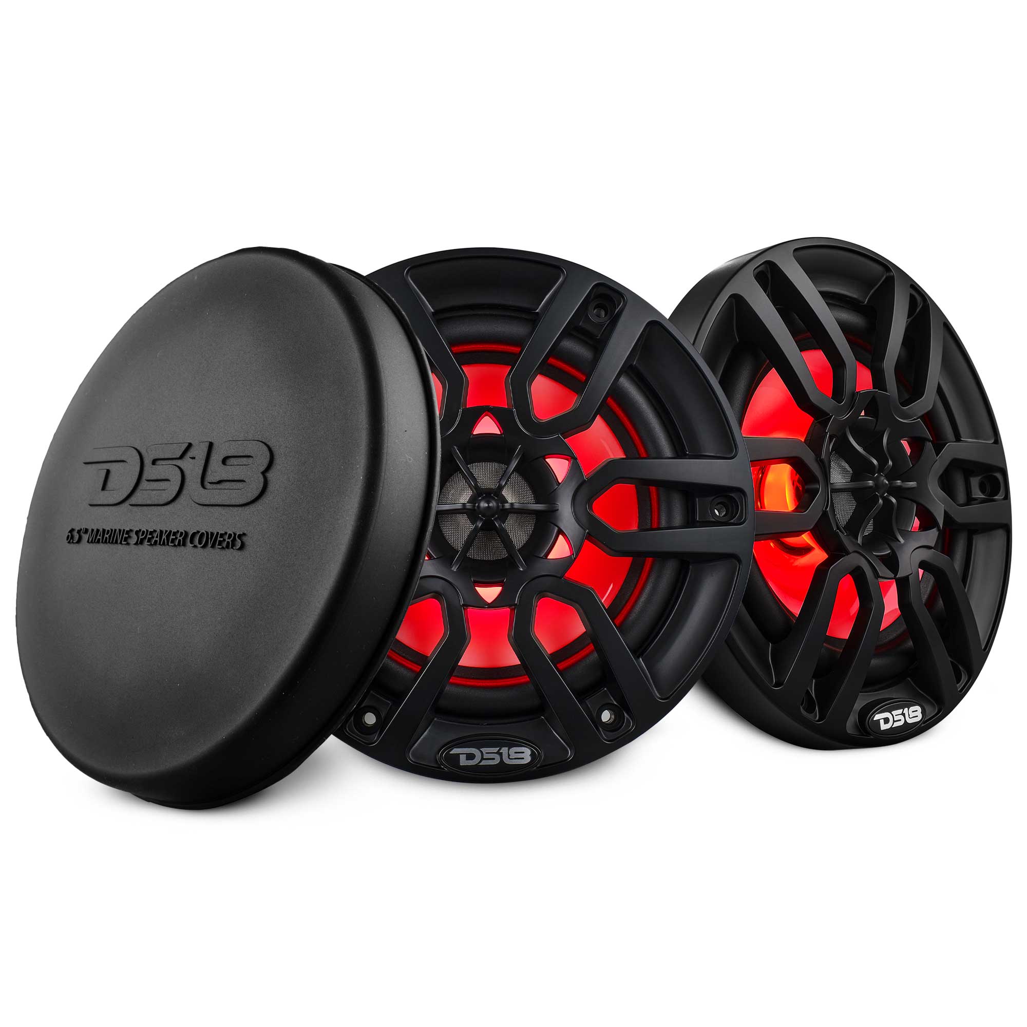 DS18 NXL-6/BK HYDRO 6.5" 2-Way Marine Speakers with Integrated RGB LED ...