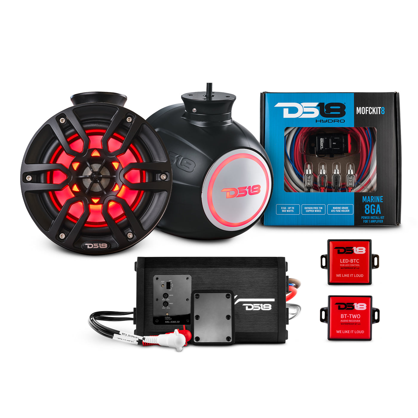 DS18 Jet Ski Sound System Upgrade: Compact Speaker Tower Package with ...