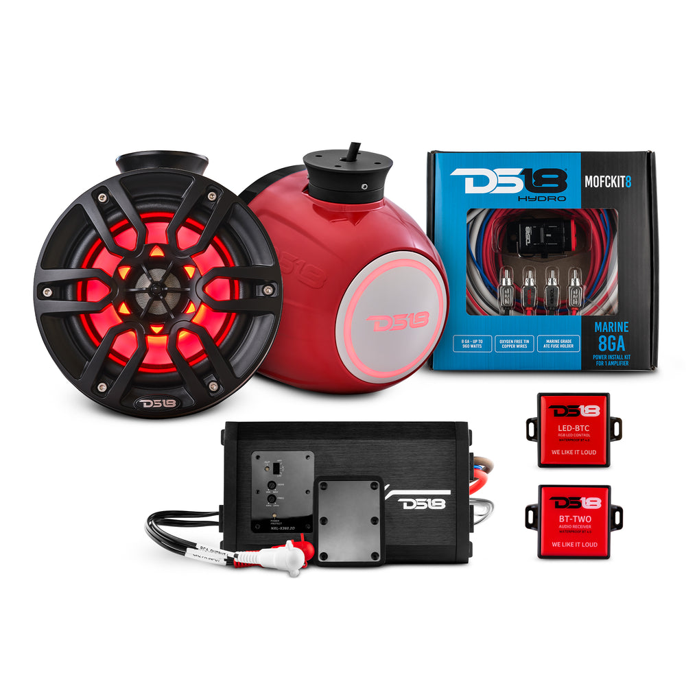 DS18 Jet Ski Sound System Upgrade: Compact Speaker Tower Package with ...