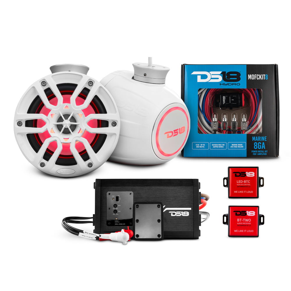 DS18 Ultimate Jet Ski Audio Package - DS18 Speakers, Amplifier, LED ...