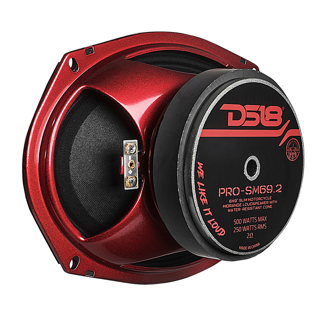DS18 PRO-SM69.2 6x9" Shallow Water Resistant Cone Mid-Range Loudspeaker ...