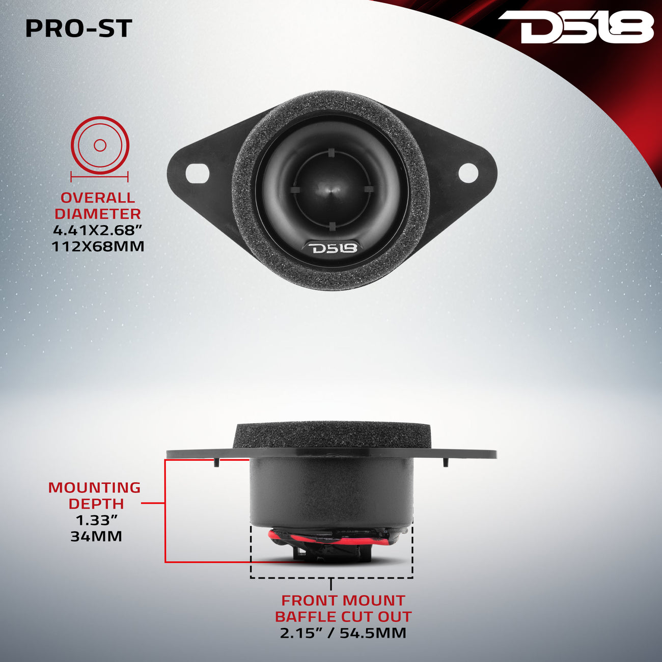 1.9" Oem Replacemenet Neodymium Tweeter Toyota and Subaru 100 Watts 1"