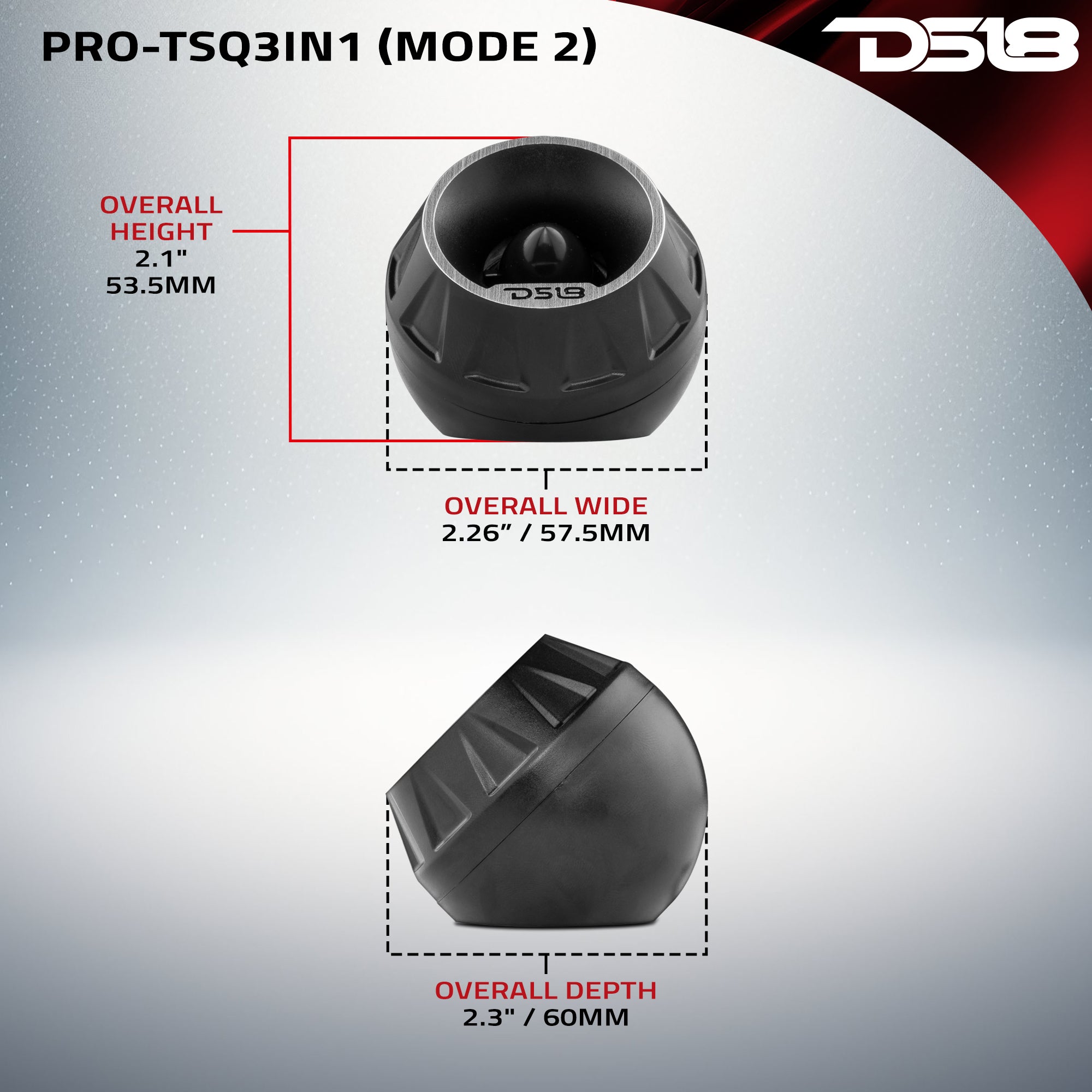 3" Surface/Flush/Angle High Compression Neodymium Super Bullet Tweeter