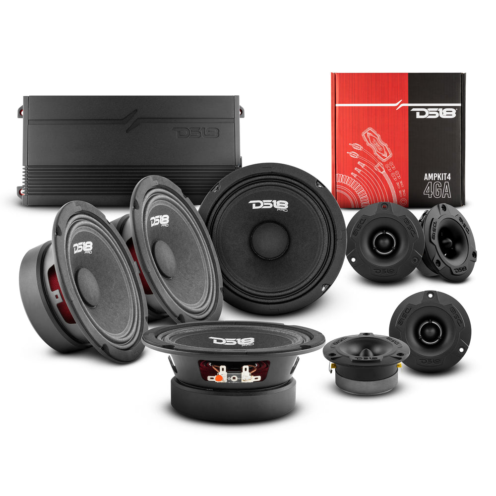 DS18 Car Speakers Bundle - Stage1 Pro Audio Midrange Package