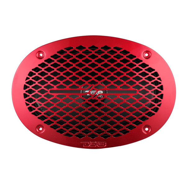 DS18 6x9" Universal Shallow Speaker Grill - Red