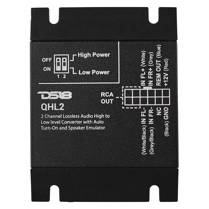 2-Channel Lossless Audio High To Low Level Converter with Auto Turn-On