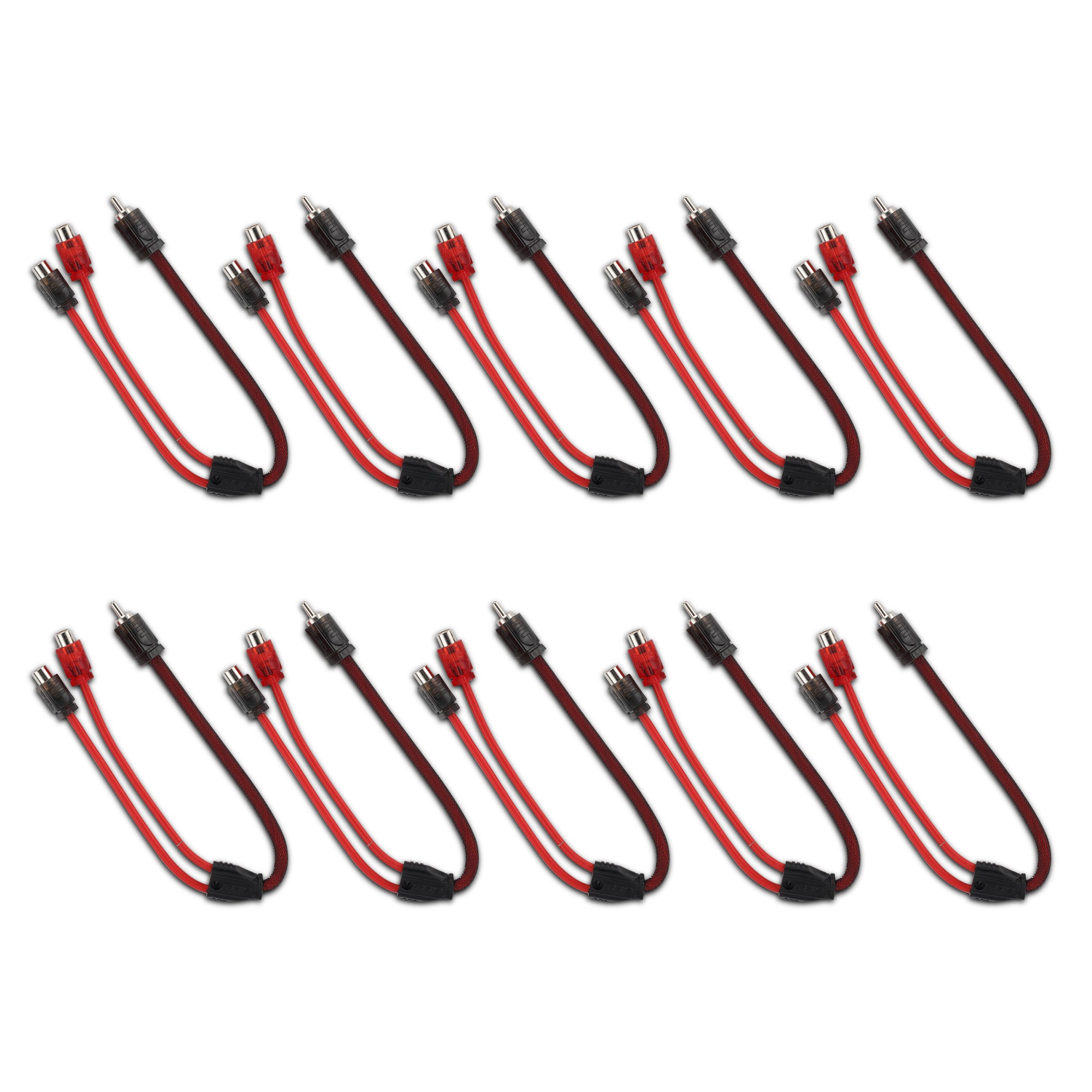 DS18 Ultra Flex 100% OFC RCA – 1 Male / 2 Female (10-Pack)