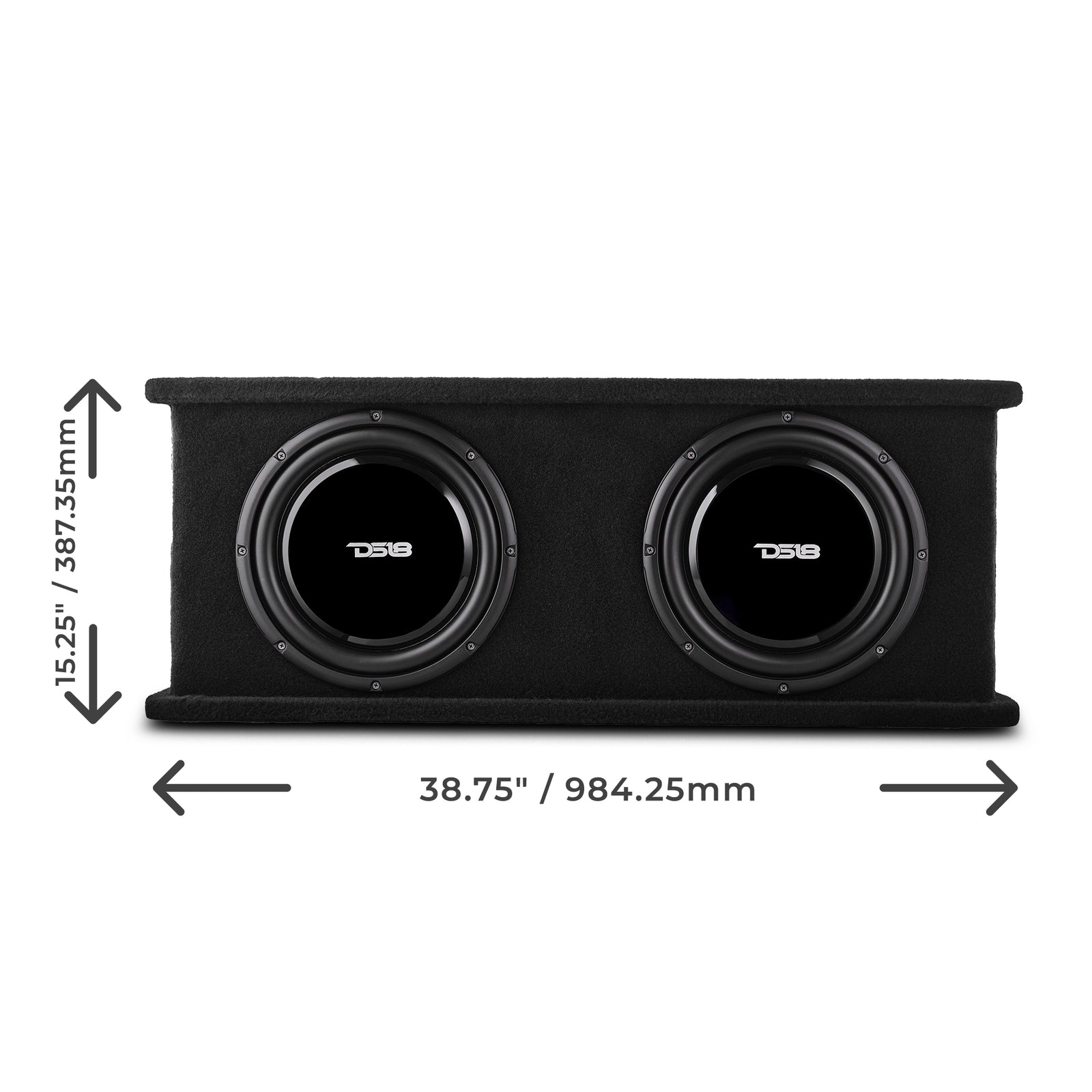 DS18 SB212 12" Loaded Shallow Subwoofer Enclosure 300 Watt - Car Audio