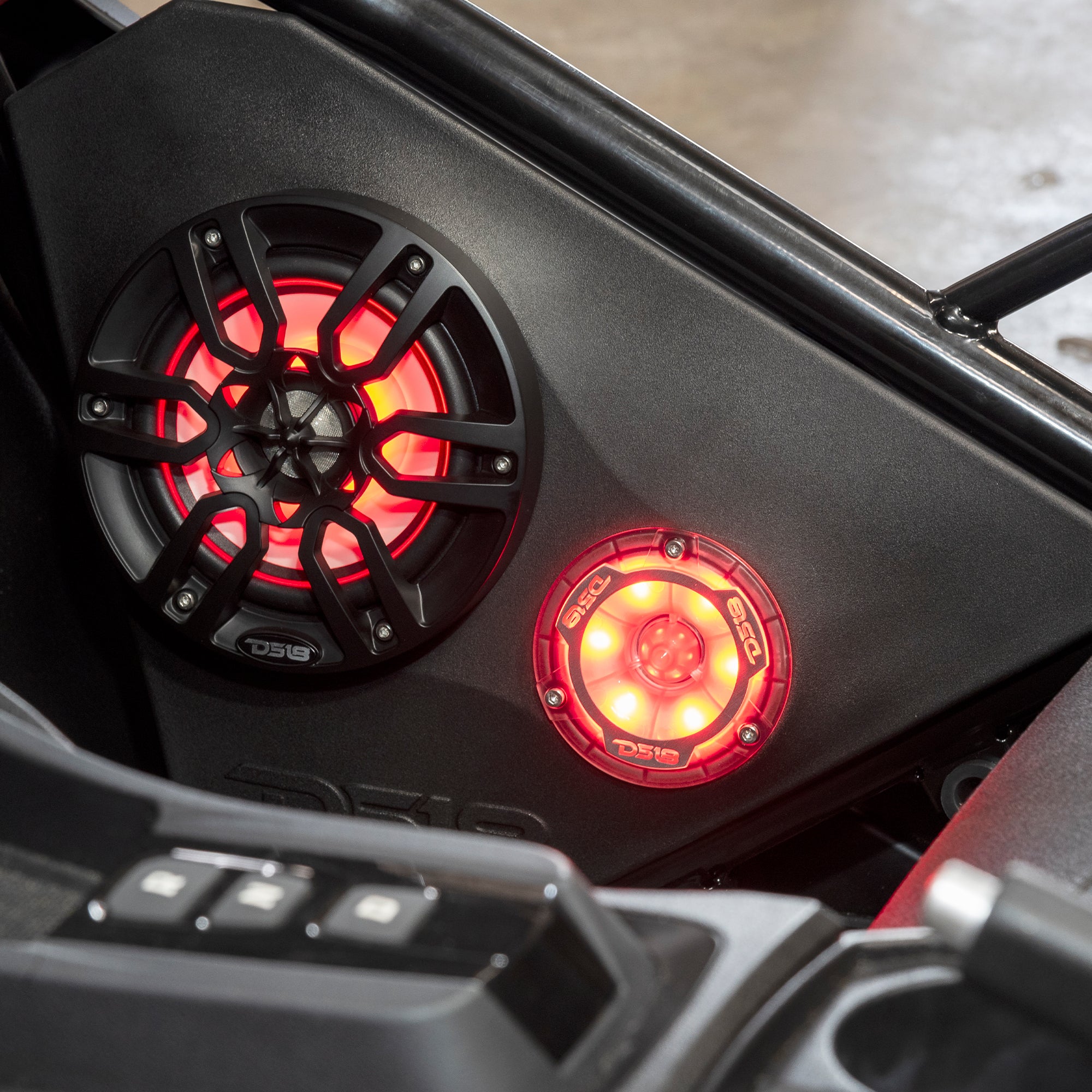 DS18 Polaris Slingshot Front Kick Panel 2 X 6.5" Speaker Enclosure