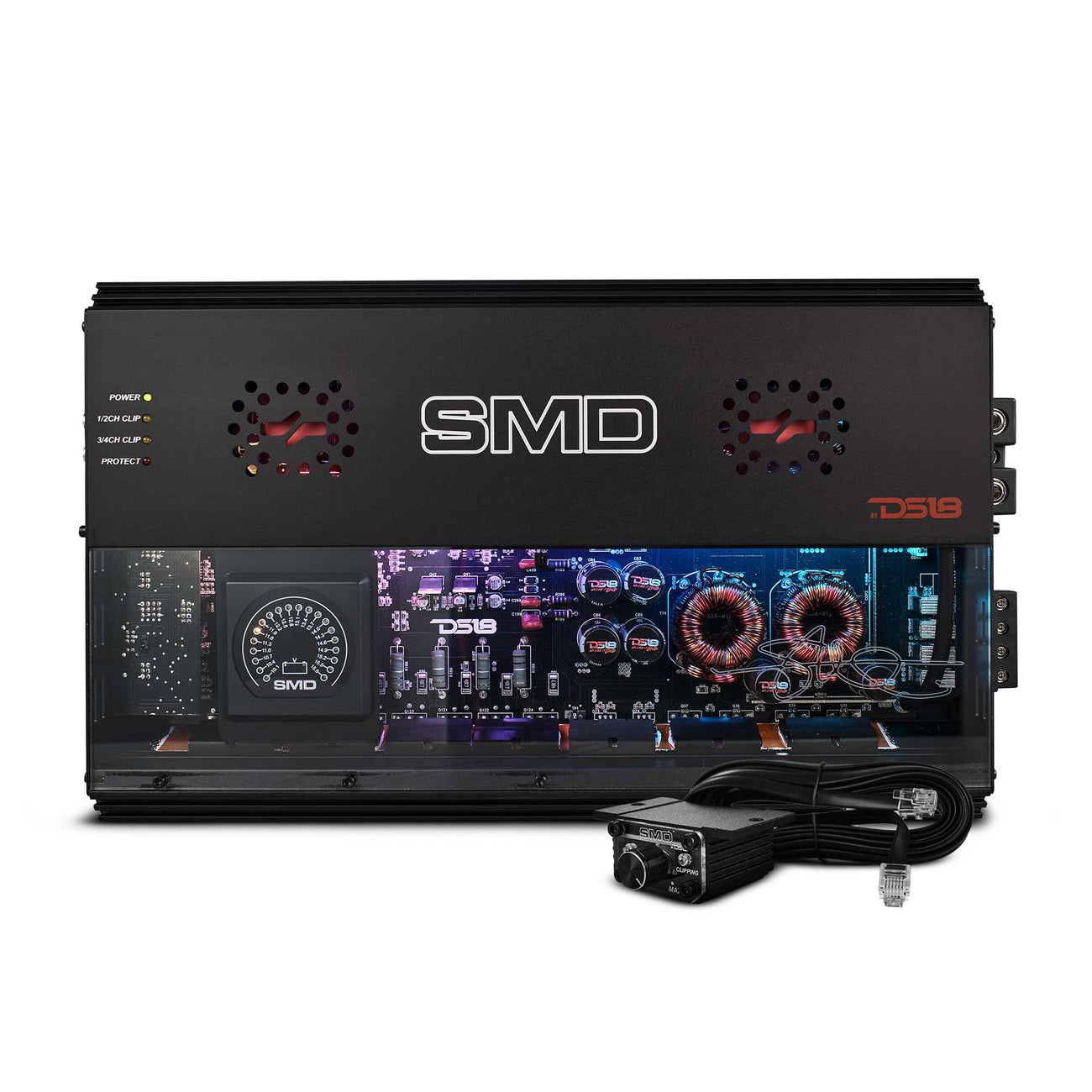 DS18 SMD 4-Channel Amplifier with VM-1 Voltmeter and Digital LED Lights ...