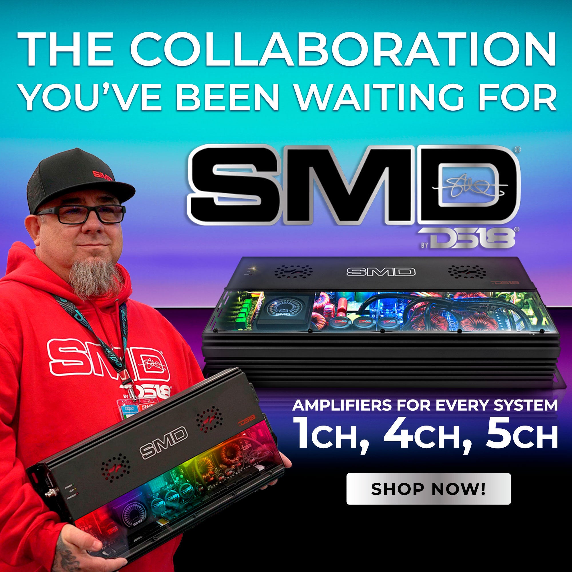 DS18 DSP8.6iA 6-Channel Car Amplifier with 8-Channel Digital Sound Pro