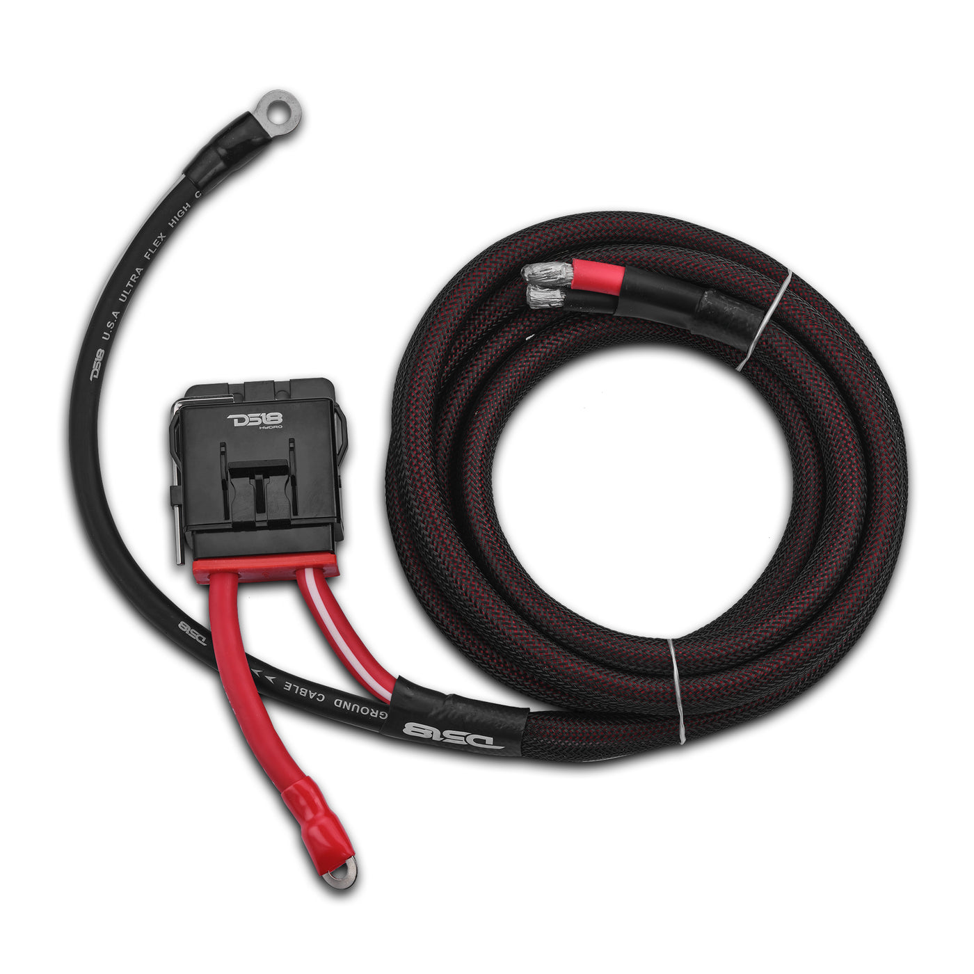 DS18 UTV 4 Gauge Power Harness Kit – 8ft Power & Ground Cables with ...
