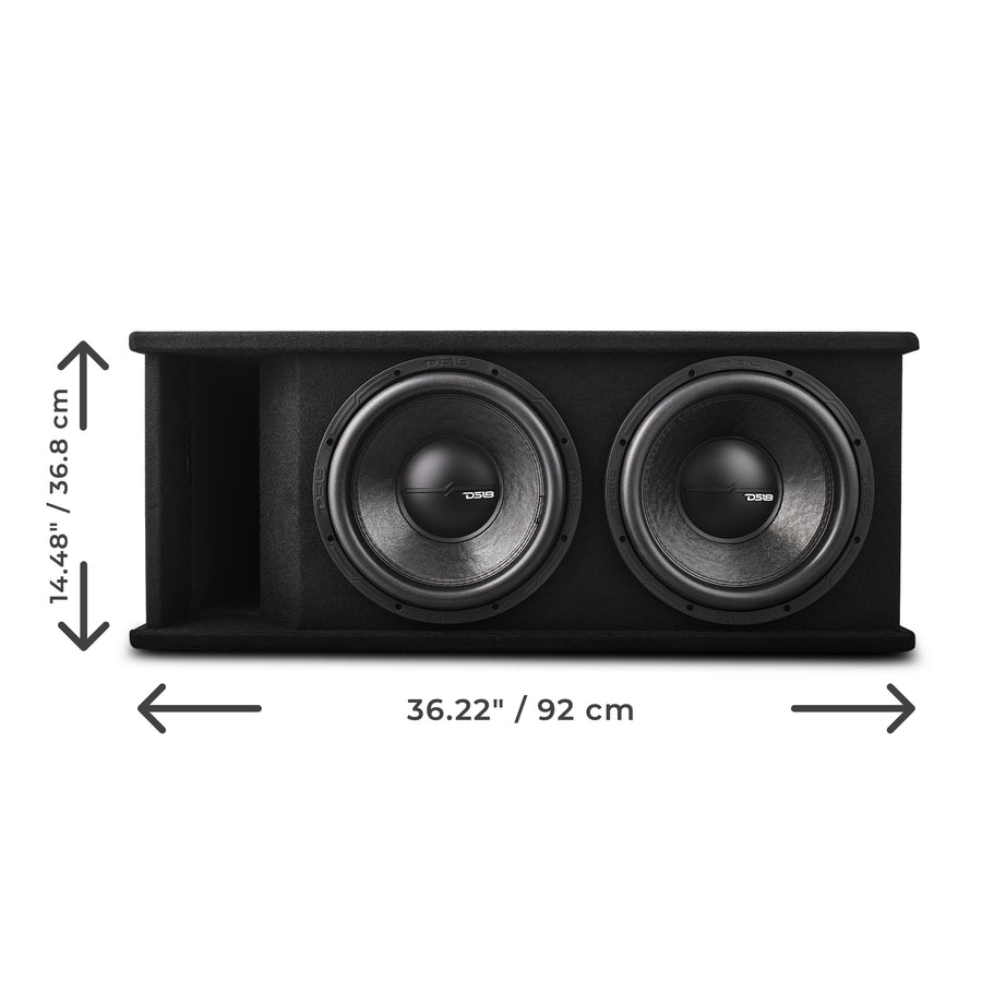 Dual 12" Loaded Subwoofer Ported Enclosure With ZR12.4D 1500 Watts Rms