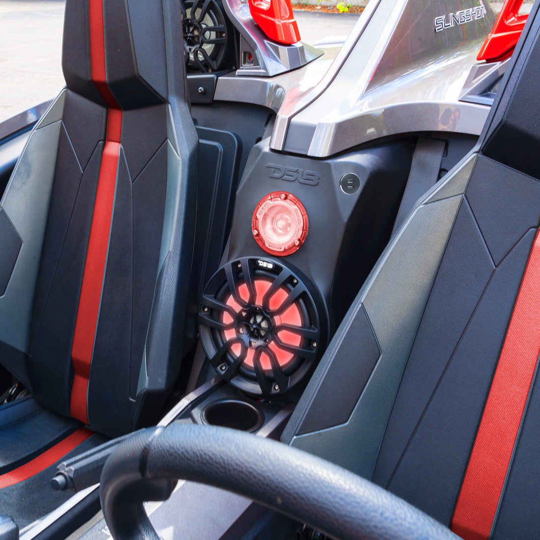 Polaris Slingshot Water Fall Center Console 1 X 8" Enclosure With NXL-