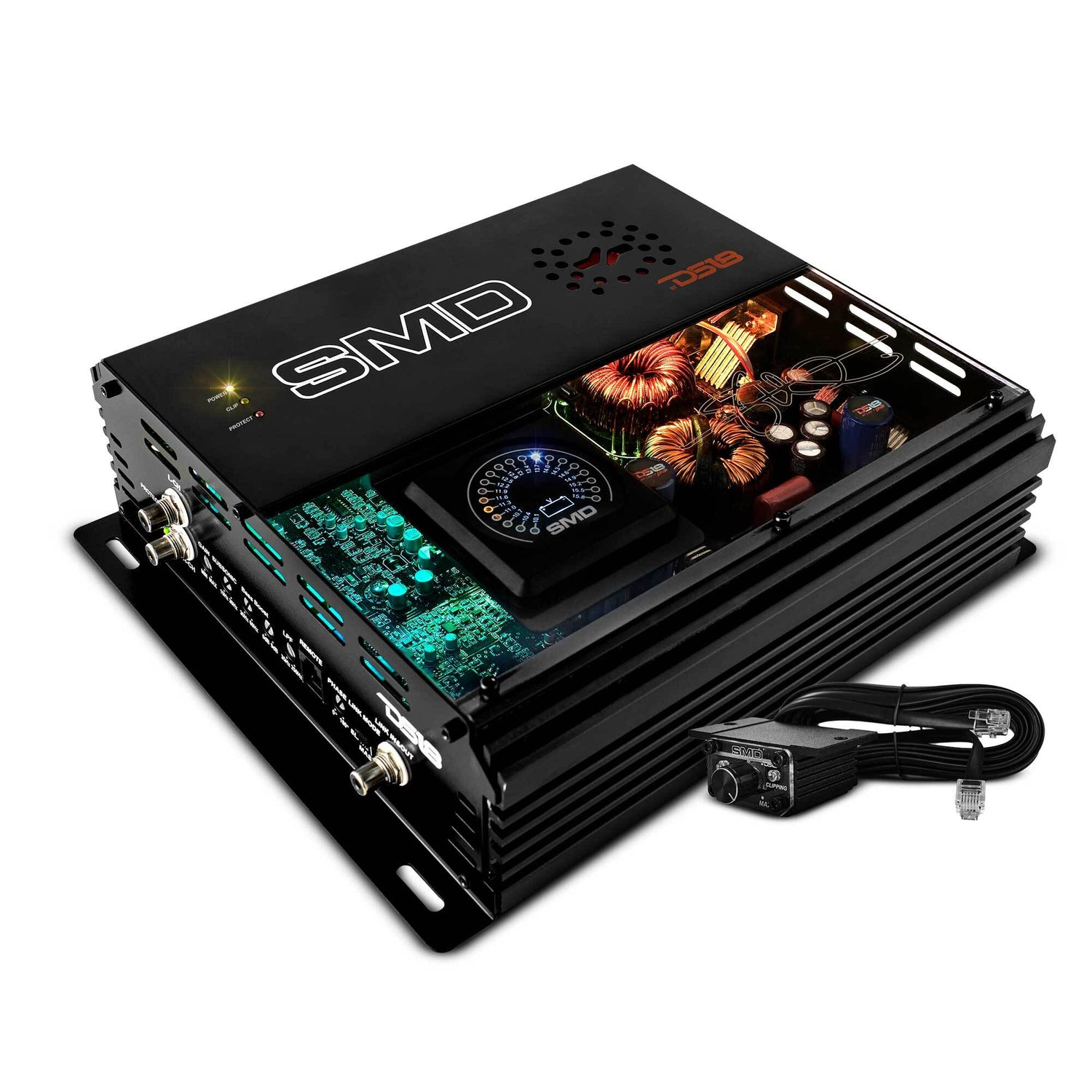 DS18 SMD Monoblock Amplifier with VM-1 Voltmeter and Digital LED Lights ...