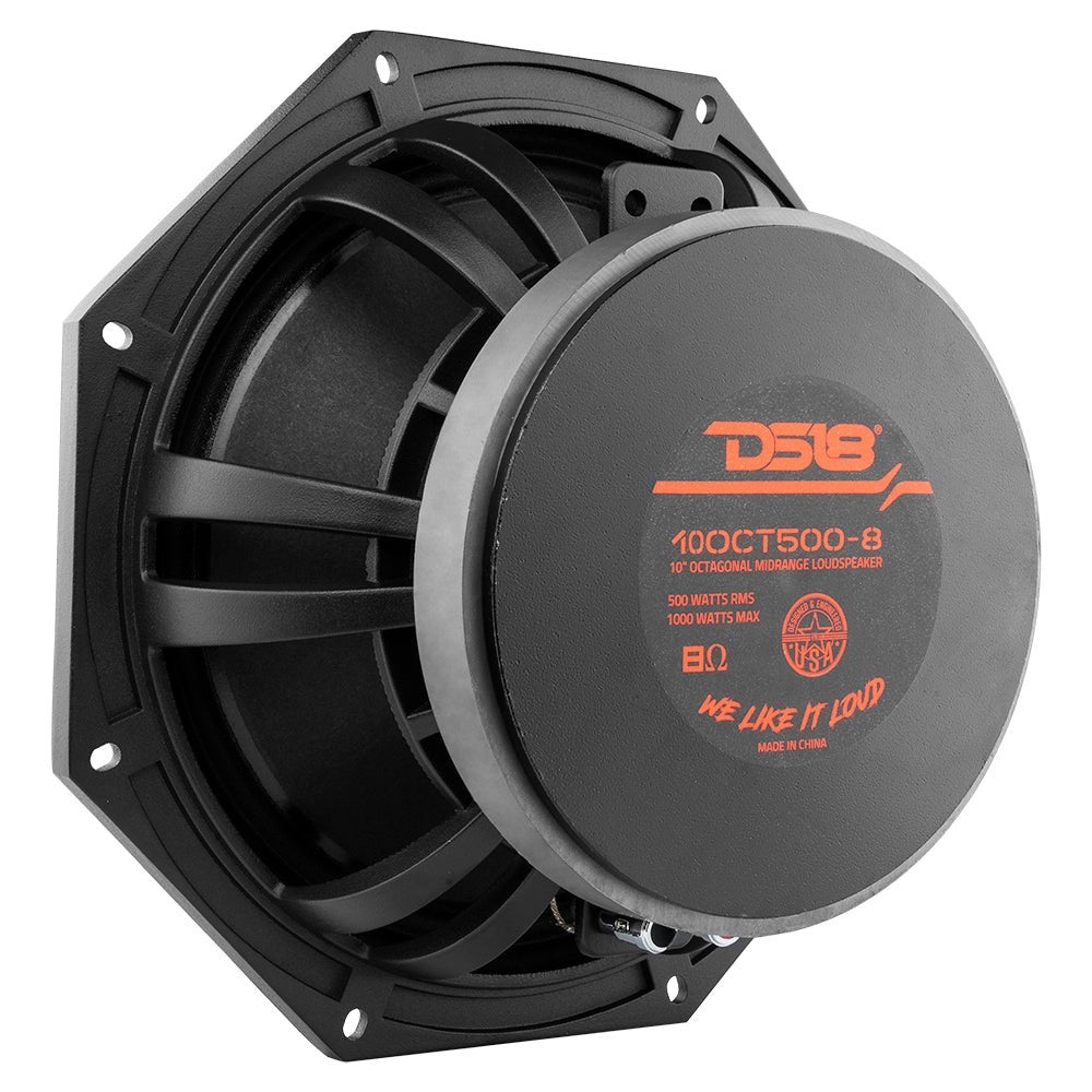 DS18 10OCT500-8 PRO Octagon 10" Mid-Range Loudspeaker 1000 Watts Max