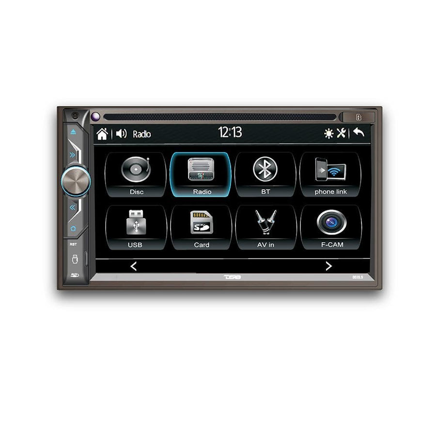 6.9" Touchscreen Mechless Double-DIN Headunit with Bluetooth, USB, Mir
