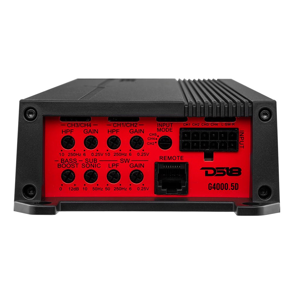 GEN-X 5-Channel Class D Amplifier 130 x 4 @ 4-Ohm + 900 x 1 @ 1-Ohm Wa
