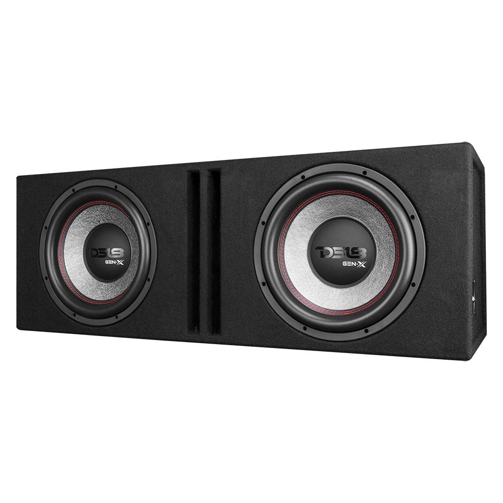 Dual 12" Loaded Subwoofer Ported Enclosure With GEN-X124D 1800 Watts R