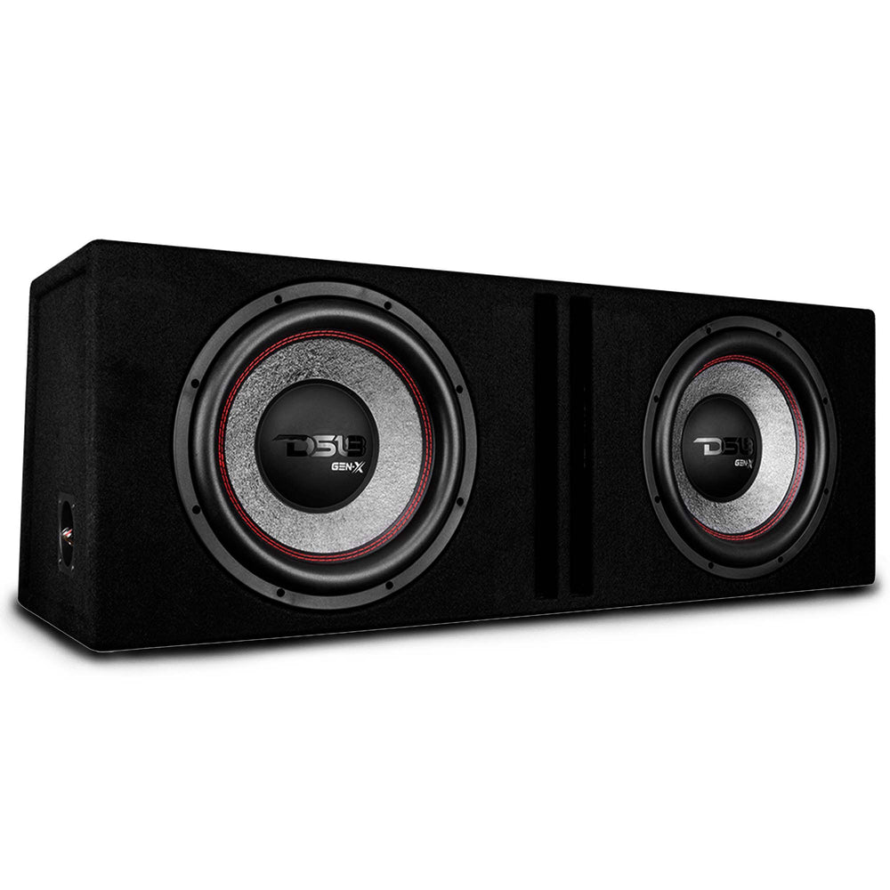 Dual 12" Loaded Subwoofer Ported Enclosure With GEN-X124D 1800 Watts R