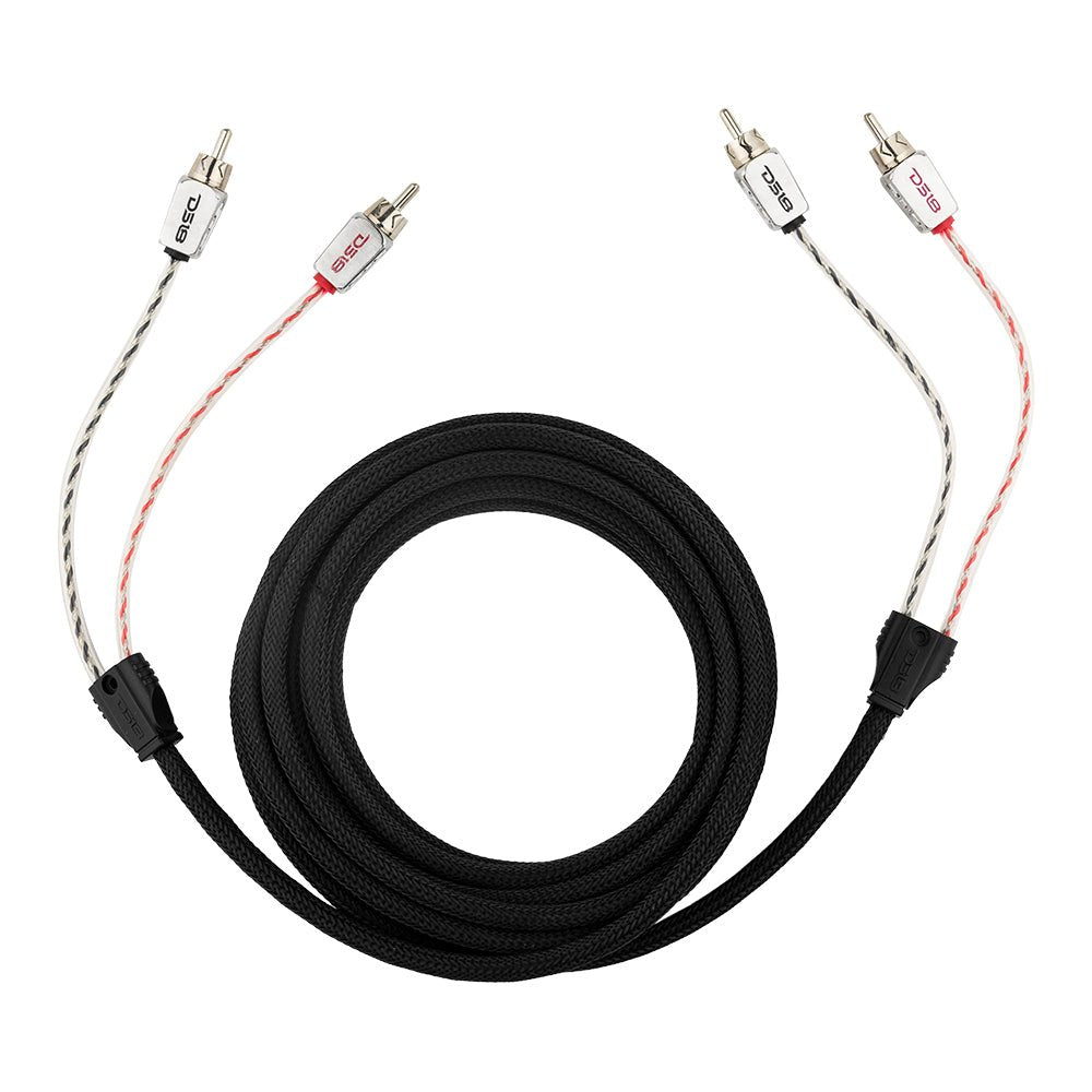 DS18 HQRCA-16FT Dual Twist RCA Cable - 16 Ft Long. These cables carry ...