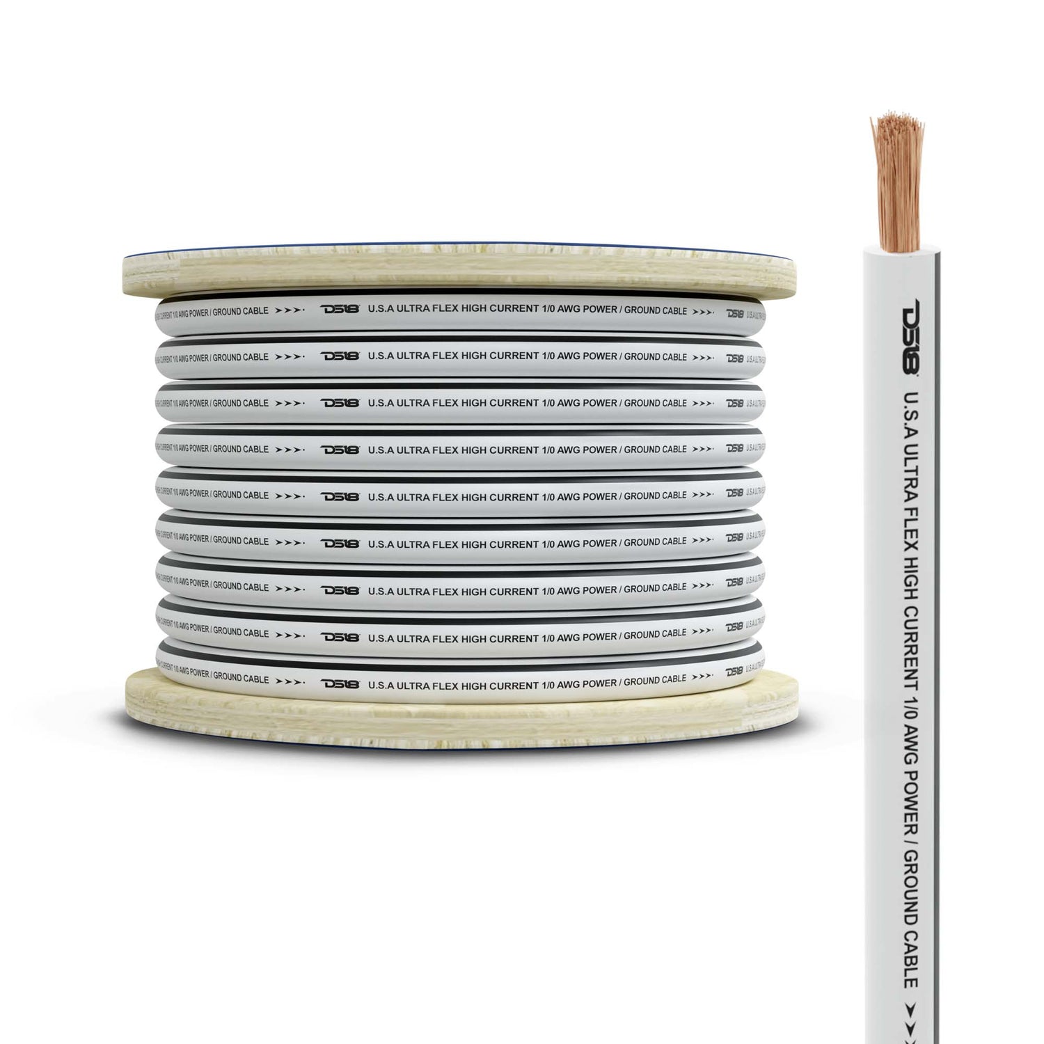 DS18 HYDRO 25-Feet Marine Grade OFC Tinned Ground Wire 0-GA