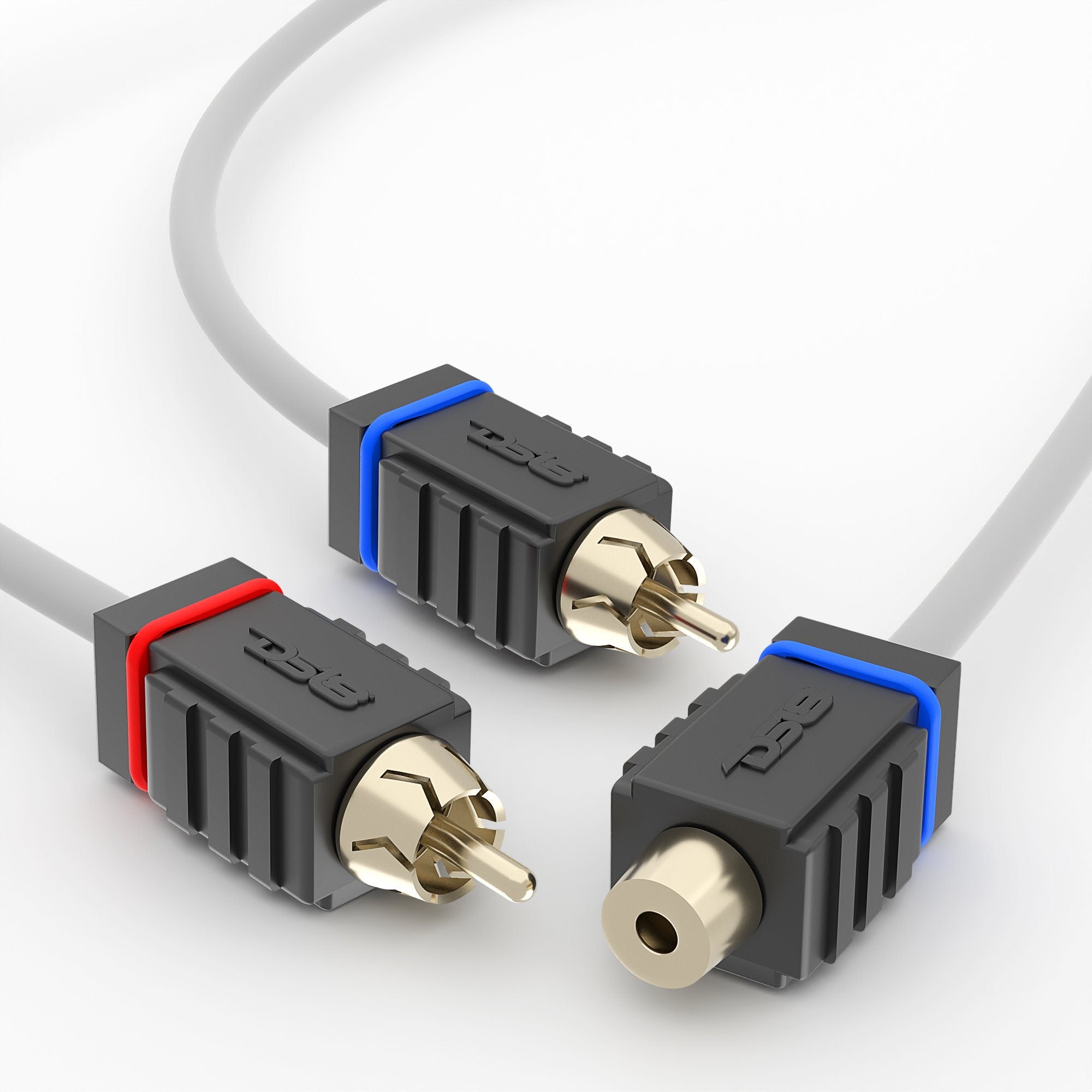 Marine Grade Tinned 100% Copper OFC 1 Female to 2 Male Spliter RCA