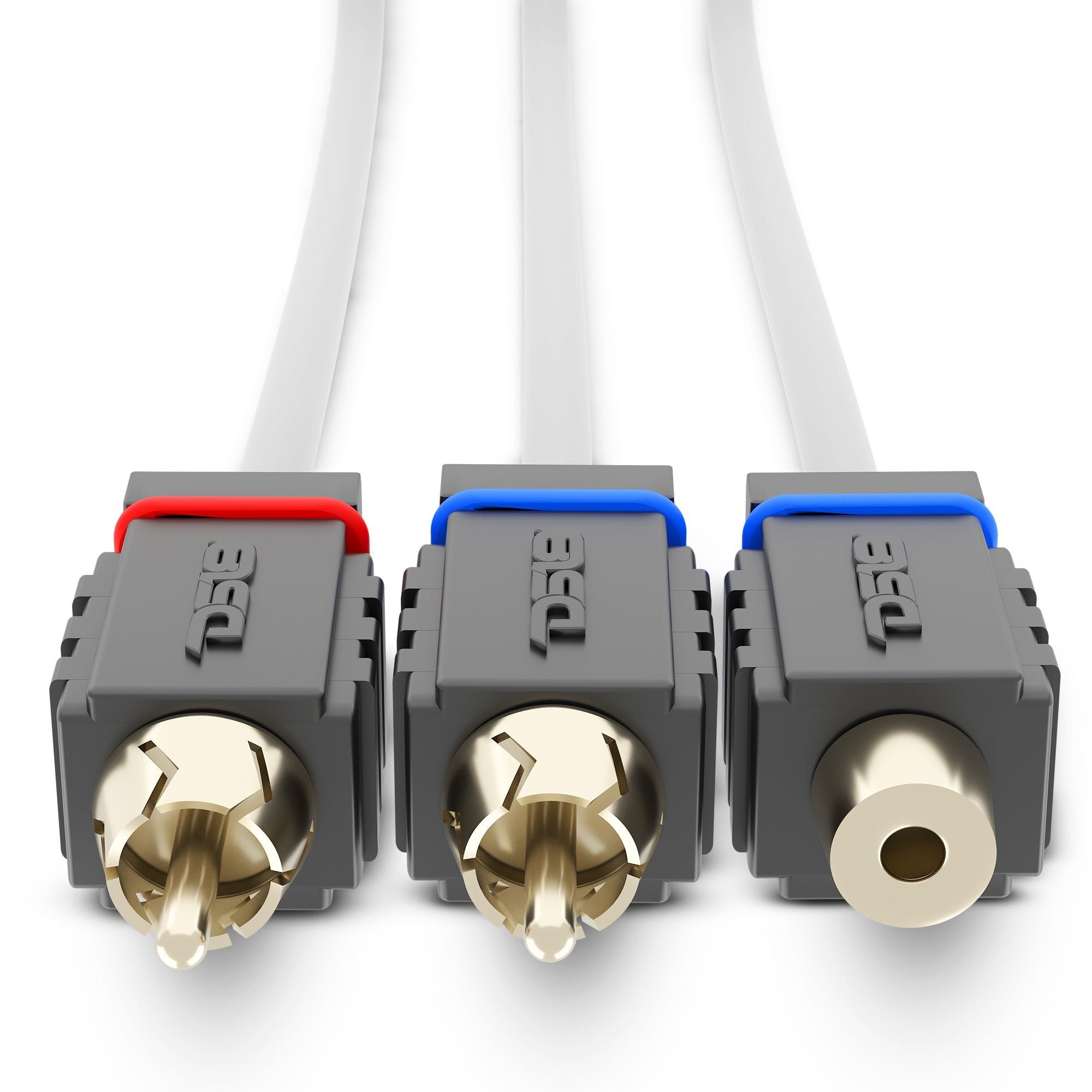 Marine Grade Tinned 100% Copper OFC 1 Female to 2 Male Spliter RCA