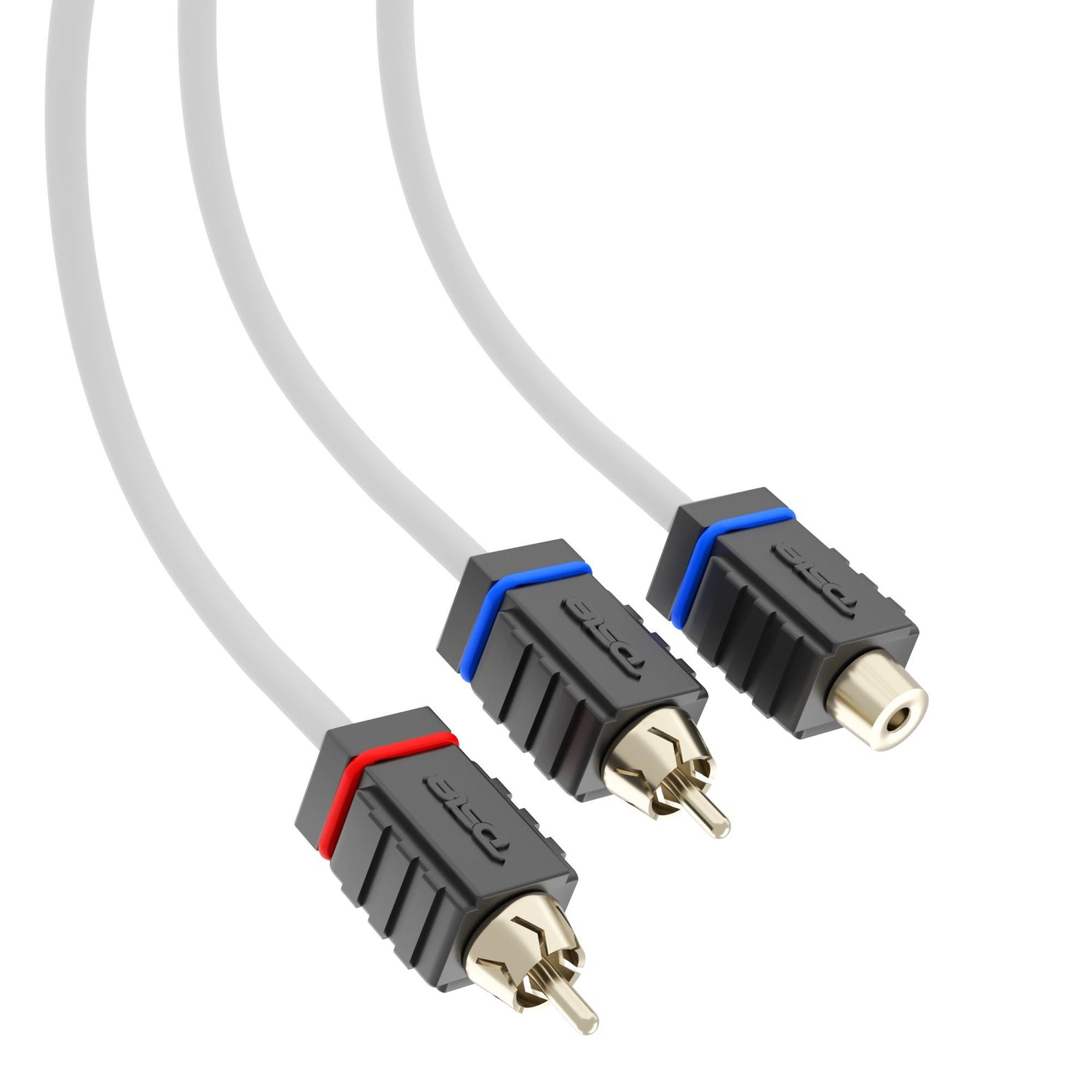 Marine Grade Tinned 100% Copper OFC 1 Female to 2 Male Spliter RCA