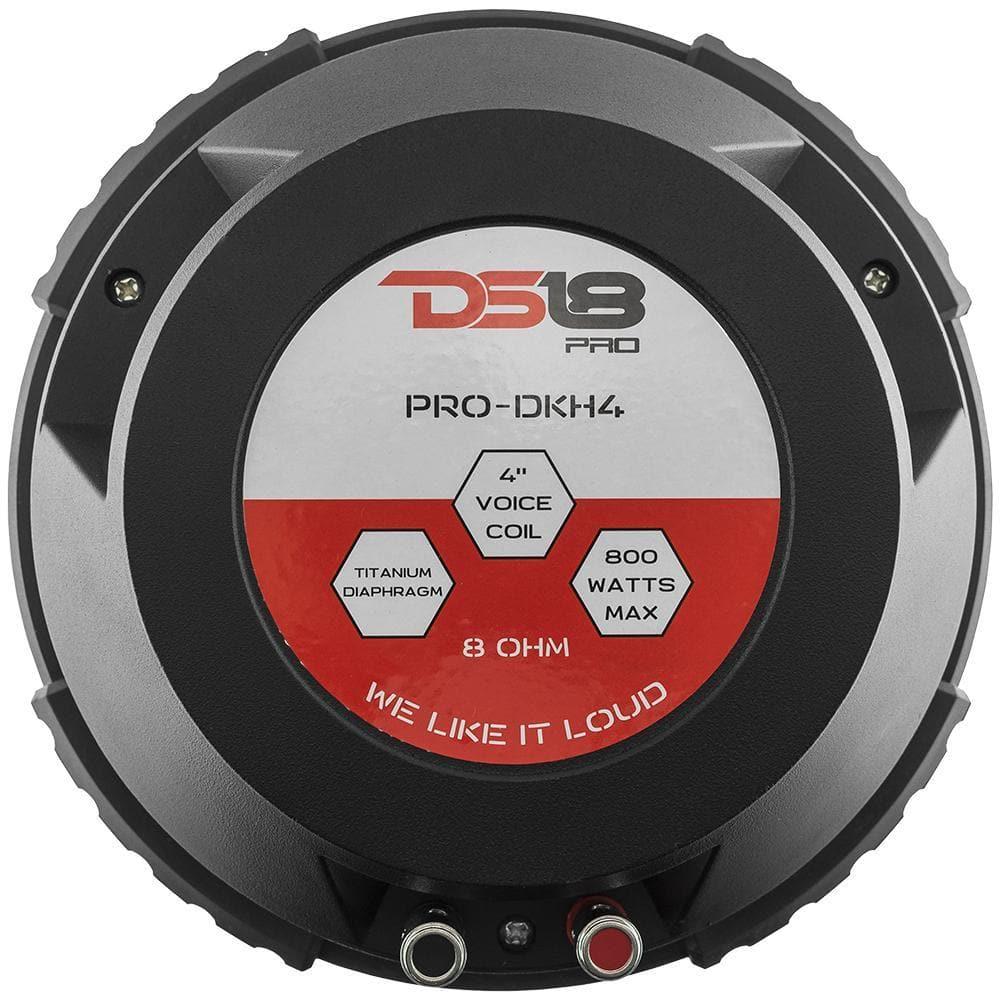 DS18 PRO-DKH4 PRO 3" Bolt On Throat Compression Driver with 4" Titaniu