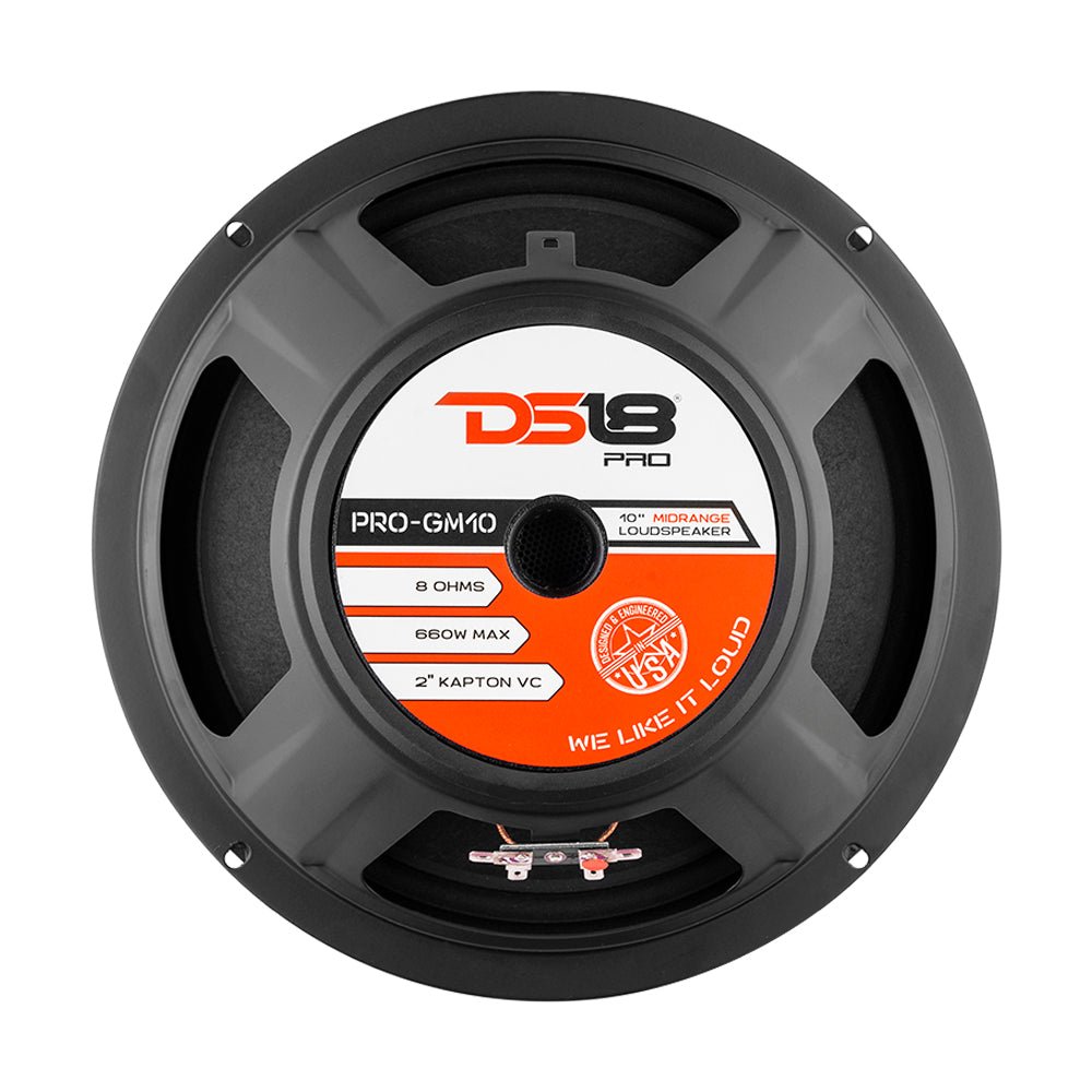 DS18 PRO-GM10 10" Mid-Range Loudspeaker 660 Watts 8-Ohm car audio ...