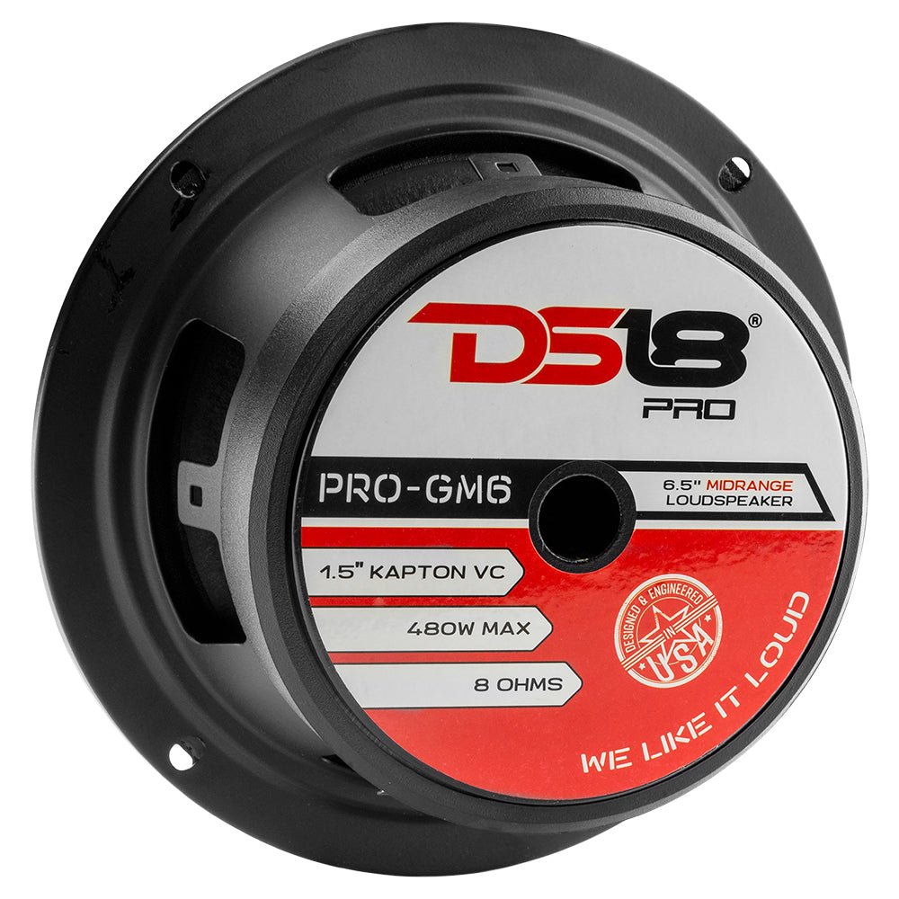 DS18 PRO-GM6 6.5" Mid-Range Loudspeaker 480 Watts 8-Ohms car audio stereo speakers