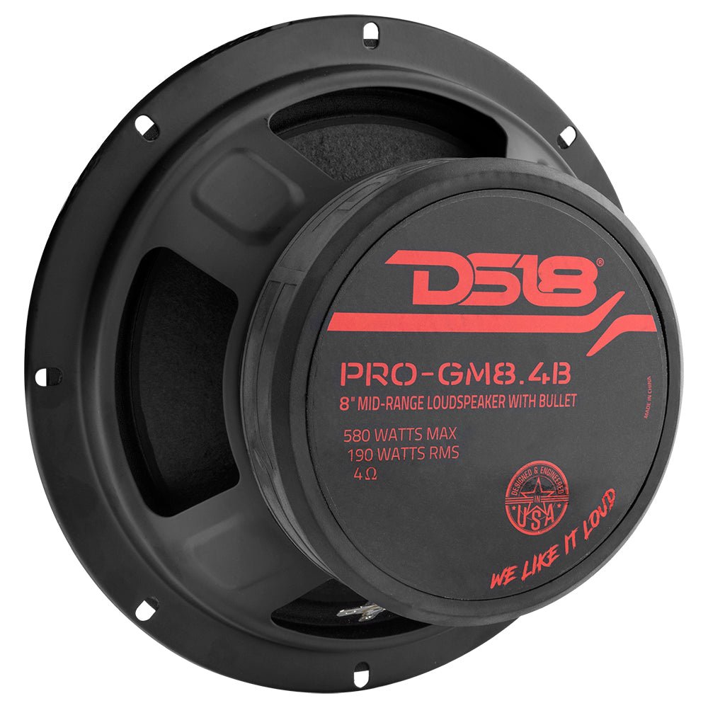 DS18 PRO-GM8.4B 8" Mid-Range Loudspeaker with Bullet 580 Watts 4-Ohm ...