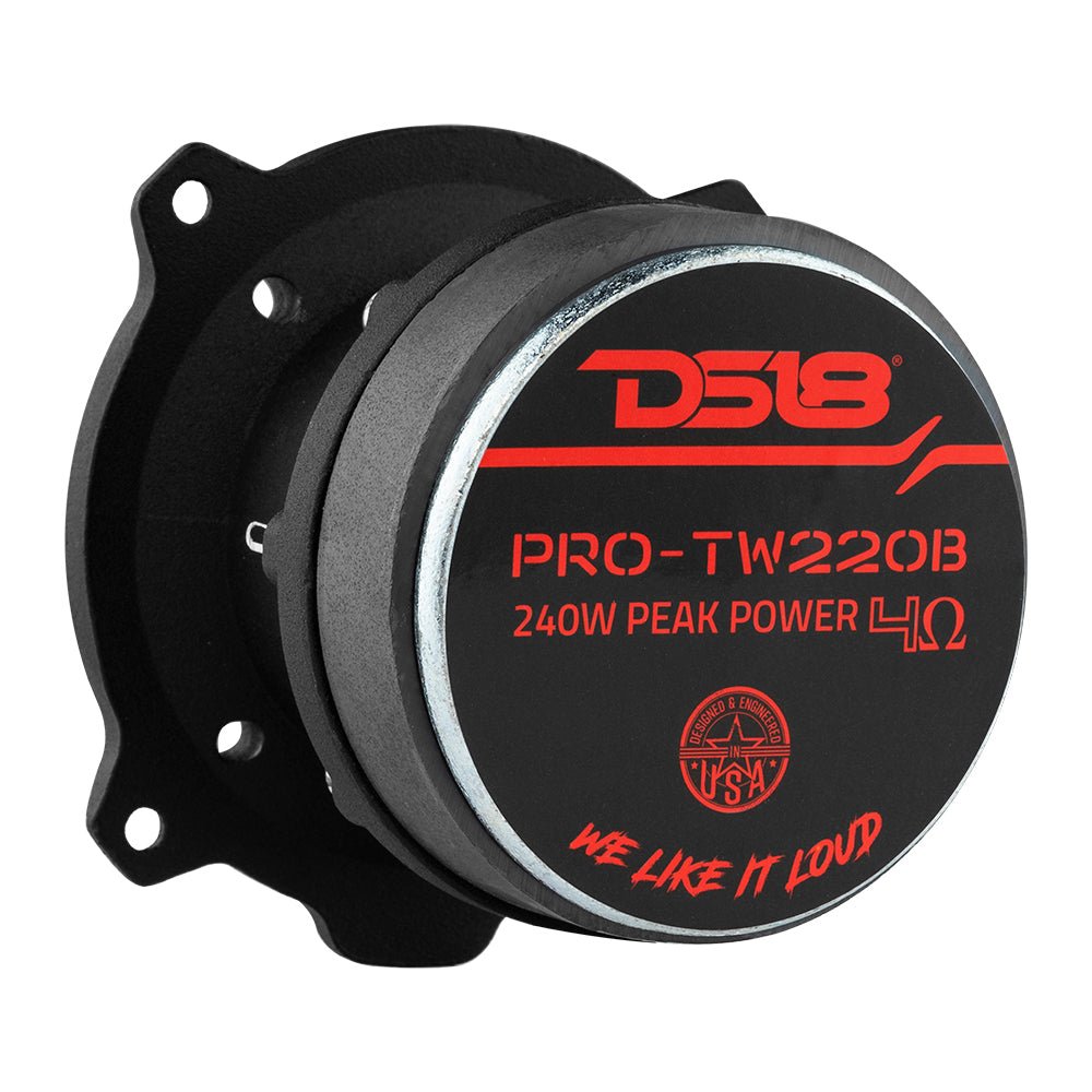DS18 PRO-TW220B 3" PRO Aluminum Super Bullet Tweeter 240 Watts with ...