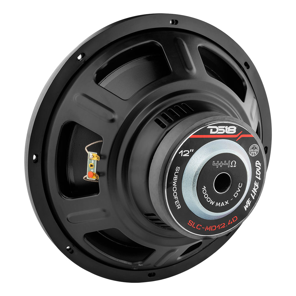 DS18 SLC-MD12.4D 12" SELECT PPI Cone Subwoofer 1000 Watts 4-Ohm DVC audio subwoofers