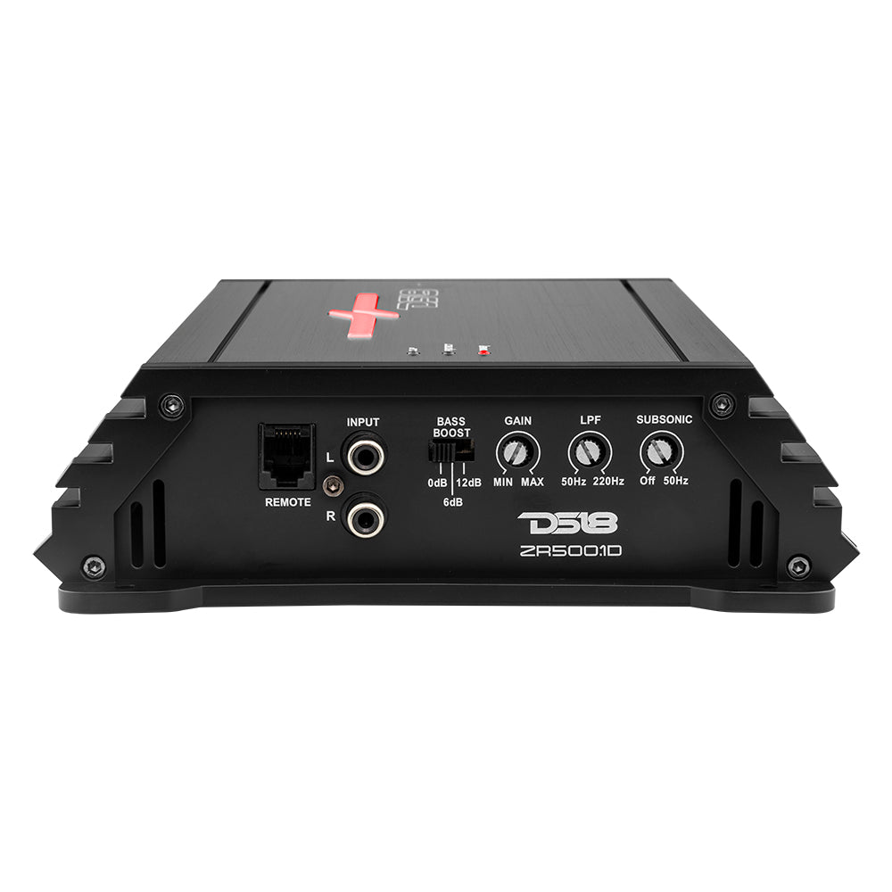 DS18 ZR500.1D ZR Class D 1-Channel Monoblock Car Amplifier 500 Watts ...